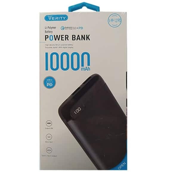 پاوربانک وریتی (VERITY) 10000 میلی آمپر ساعت مدل V-PP-121PD - فروشگاه اینترنتی گیگاتی